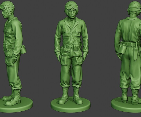 ArtStation - American Tank Crew unit ww2 Stand2 ATC1 | Resources