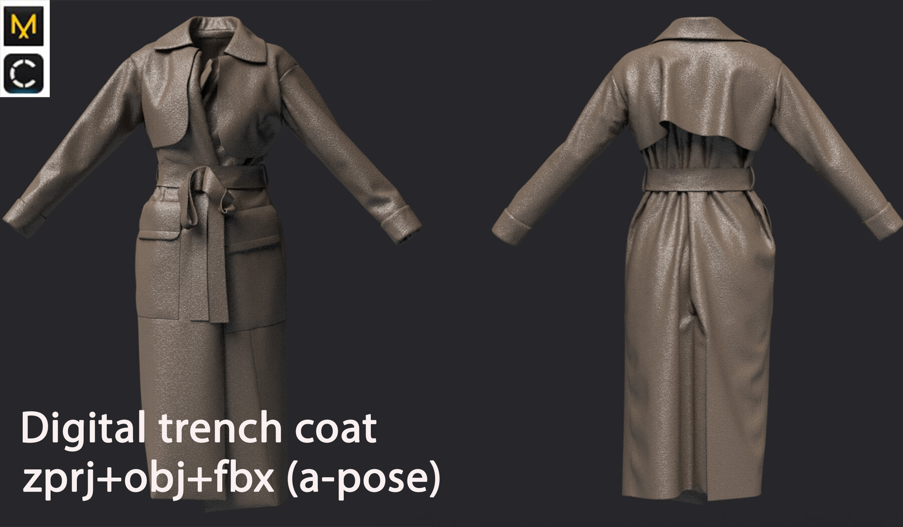 ArtStation - Digital trench coat | Resources