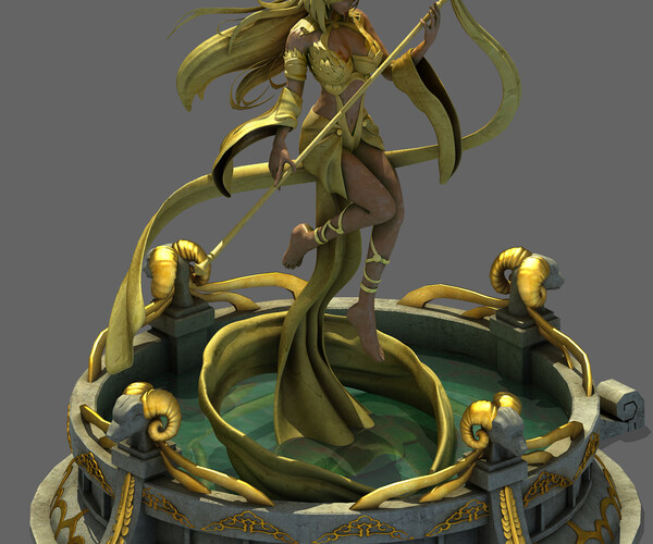 ArtStation - Fairy town - pure goddess statue | Game Assets