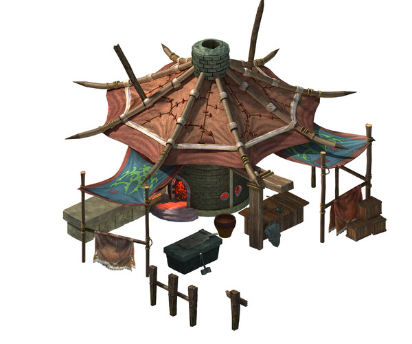 ArtStation - Forgotten tribe - blacksmith shop | Game Assets