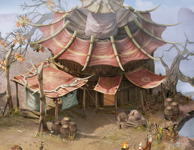 ArtStation - Forgotten tribe - tent 02 | Game Assets