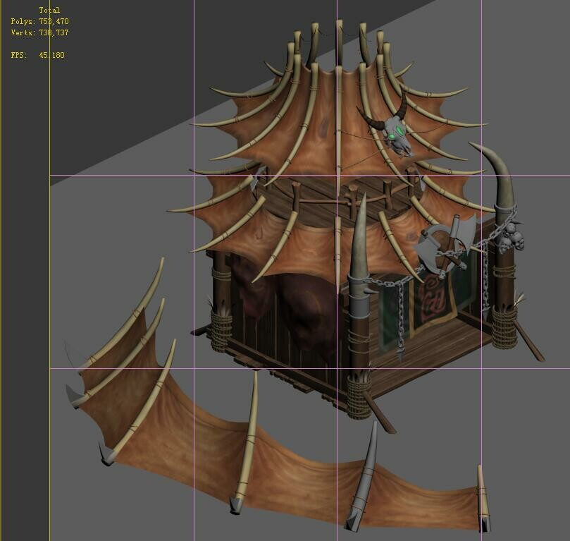 ArtStation - Forgotten tribe - tent 03 | Game Assets