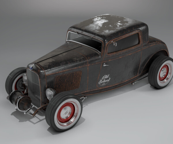 ArtStation - 1932 Ford 3 Windows Modified Rat Rod 3D model | Resources