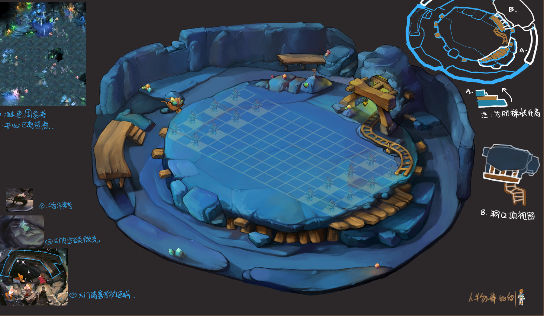 ArtStation - Low Model - Snow White Dwarf Cave 02 | Game Assets