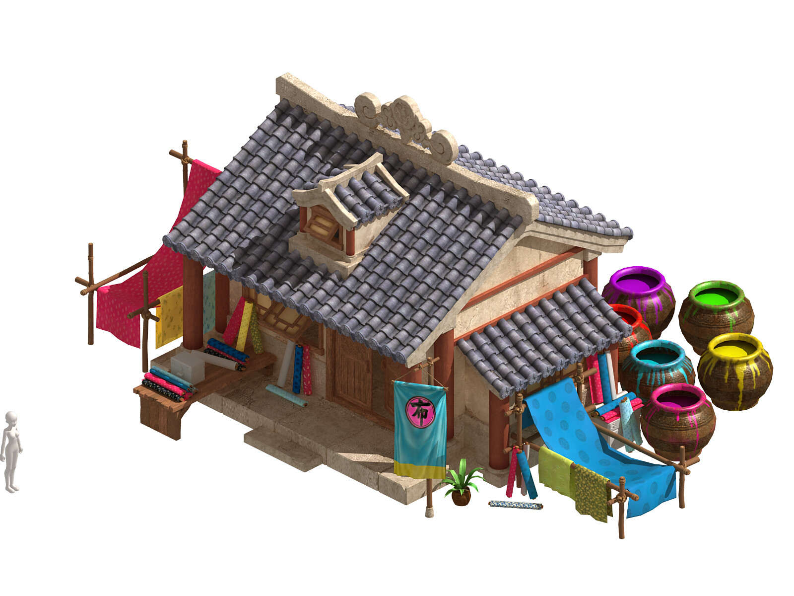 ArtStation - Commercial Building - Buzhuang 23 | Game Assets