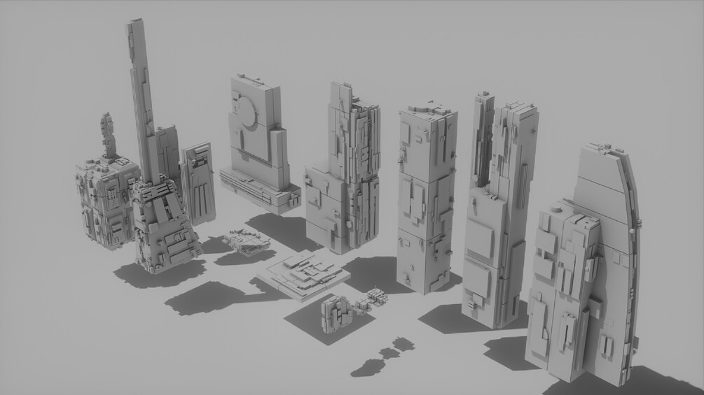 ArtStation - Cyber Punk Scifi Buildings | Resources