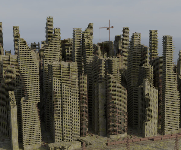 ArtStation - Post Apocalyptic Ruined City Pack | Resources