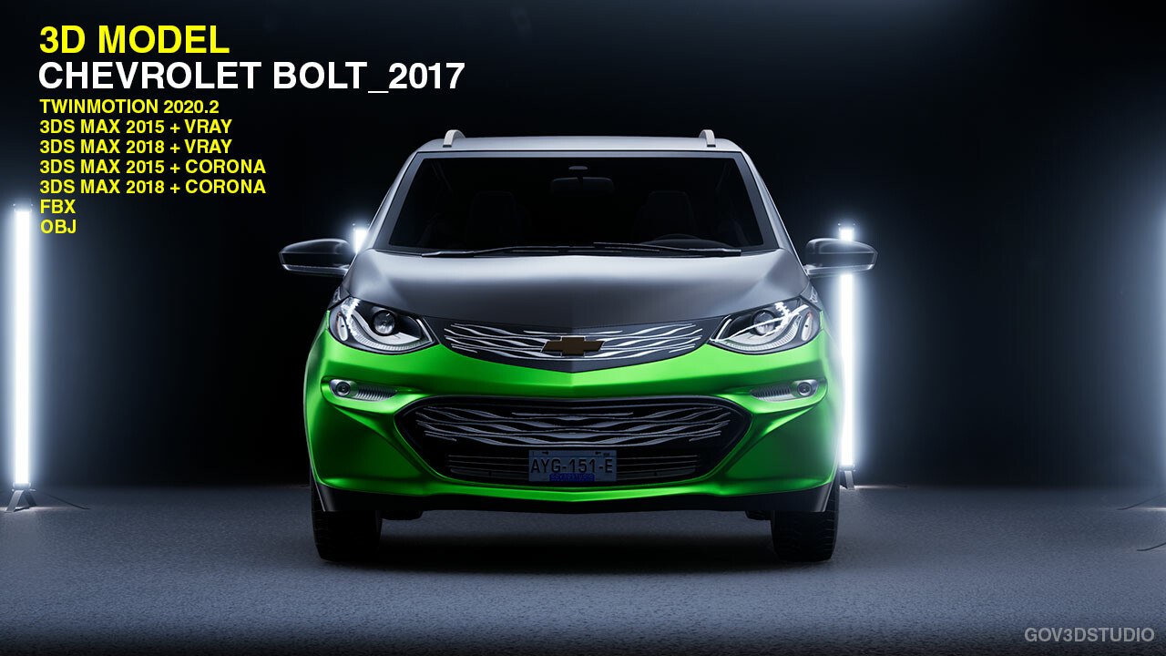 ArtStation - Chevrolet Bolt 2017 - 3D Model. Twinmotion, Max, Vray ...