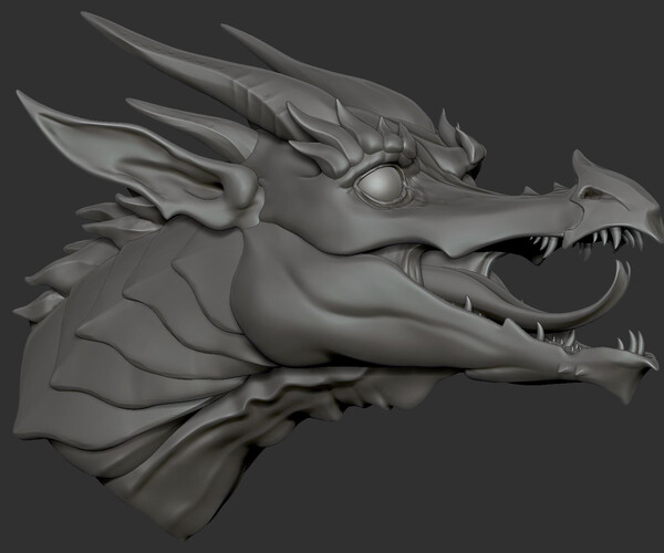 ArtStation - High Poly Dragon Head For Retopology Practice | Resources
