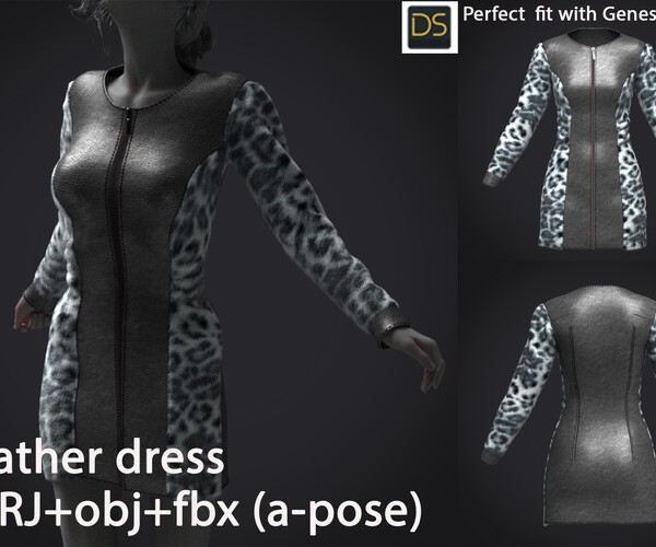 ArtStation - Leather digital dress | Resources