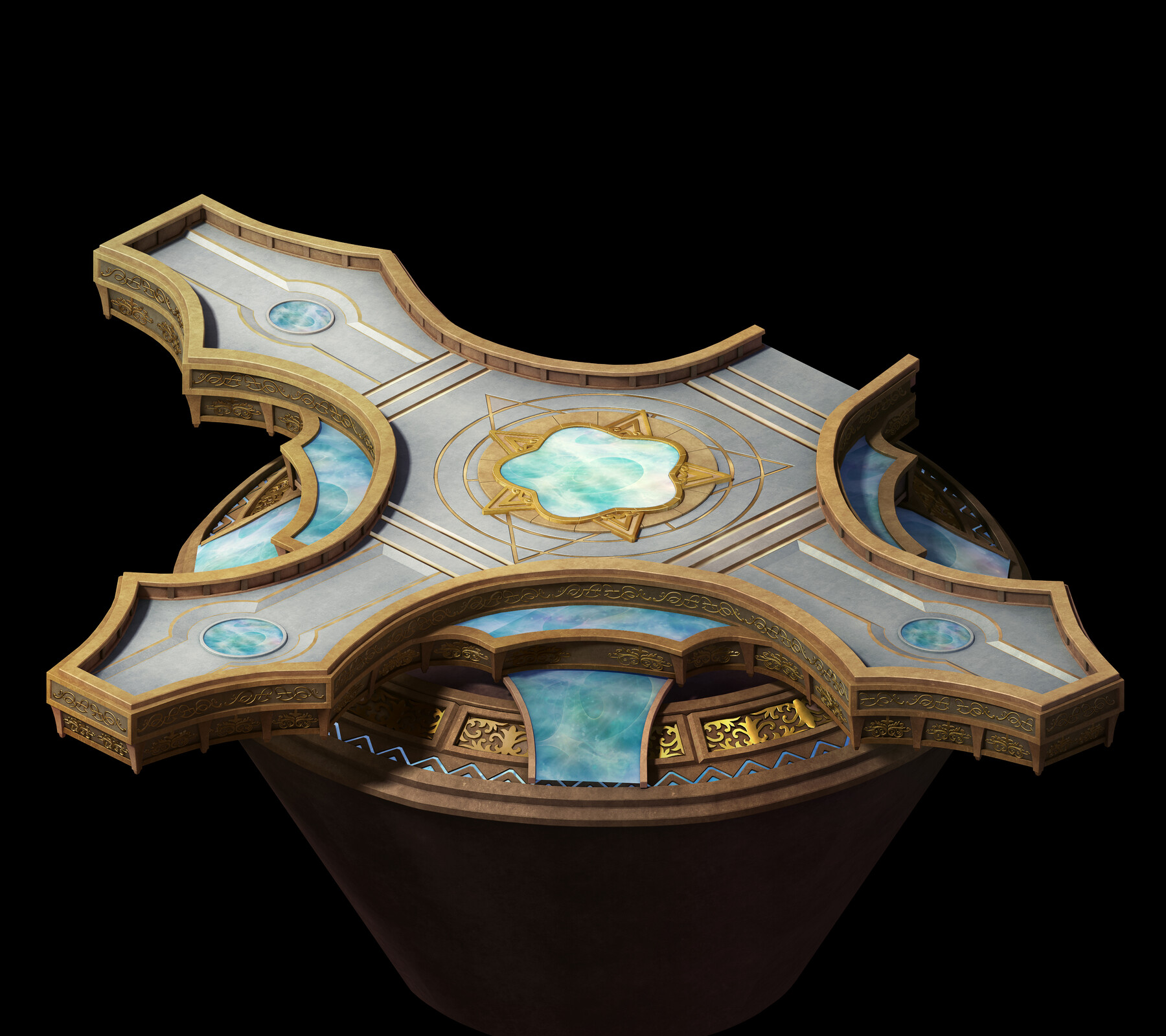 ArtStation - Temple - Central Platform 01 | Game Assets