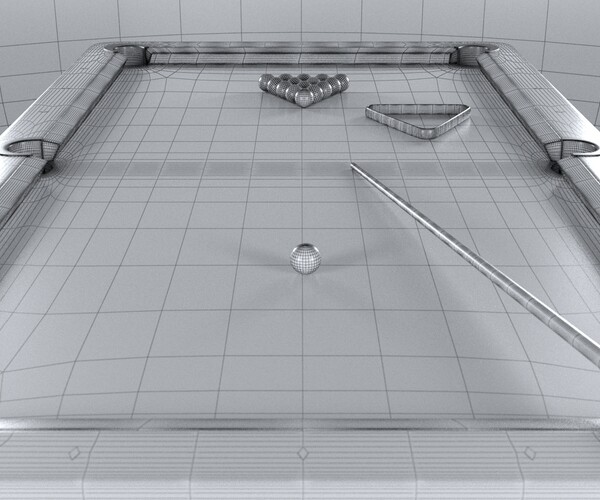 ArtStation - Billiard Table Pool table PBR texture 3D model | Game Assets