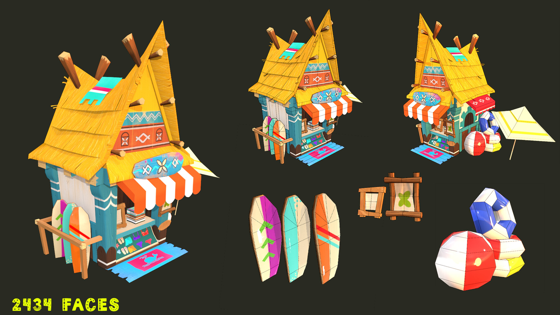 ArtStation - Stilized Huts | Game Assets