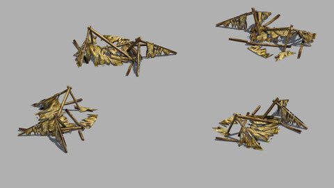 ArtStation - Damage - Tent 03 | Game Assets