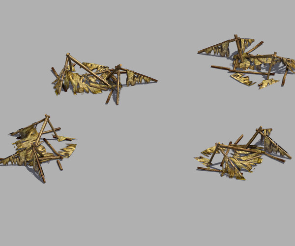 ArtStation - Damage - Tent 03 | Game Assets