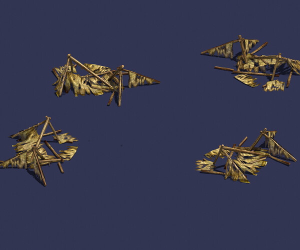 ArtStation - Damage - Tent 03 | Game Assets