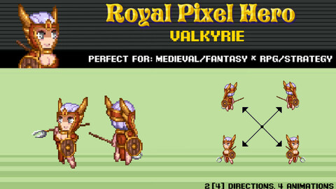 ArtStation - Pixel Art Chibi: Valkyrie / Royal Pixel / Isometric | Game ...