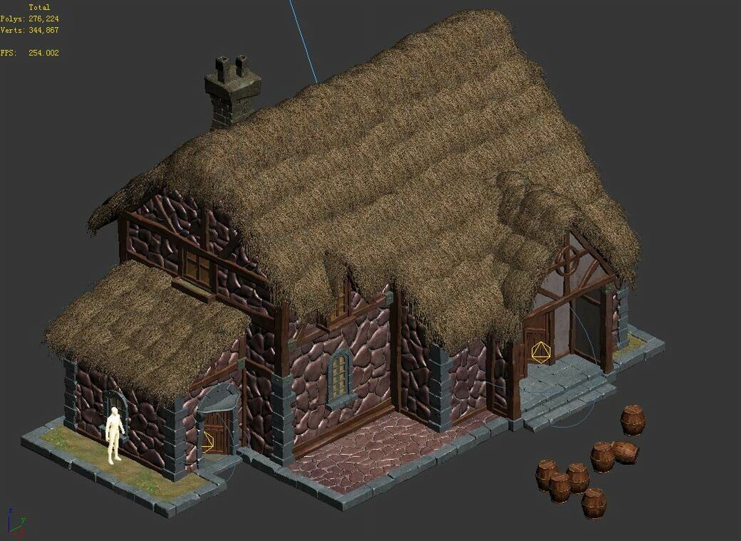 ArtStation - Newman Village Farm - House 02 | Game Assets
