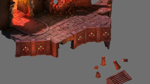 ArtStation - Magma Rift - Upper Entrance Gate 01 | Game Assets