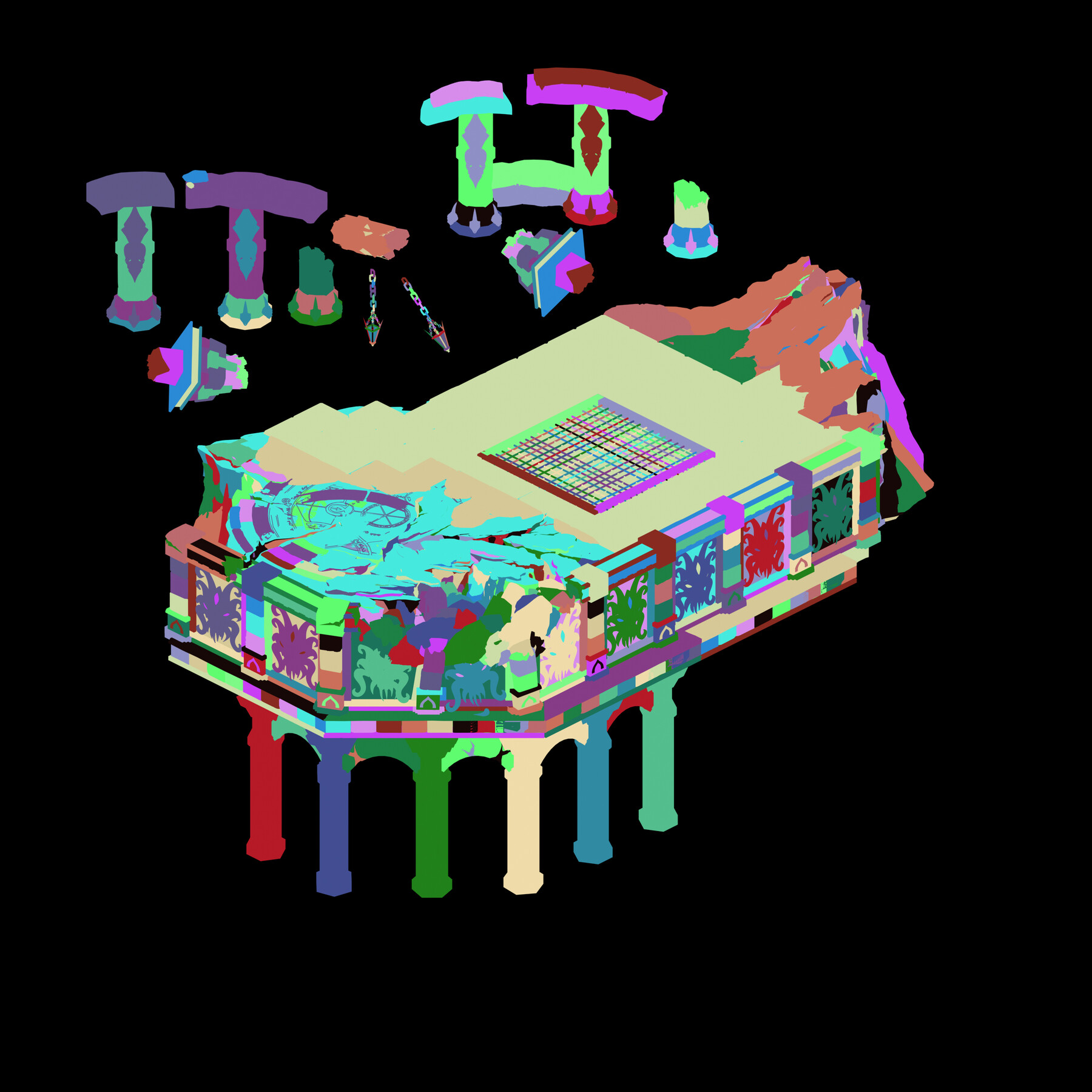 ArtStation - Magma Rift - Pillar Platform 01 | Game Assets