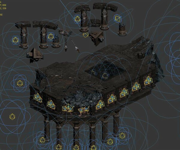 ArtStation - Magma Rift - Pillar Platform 01 | Game Assets