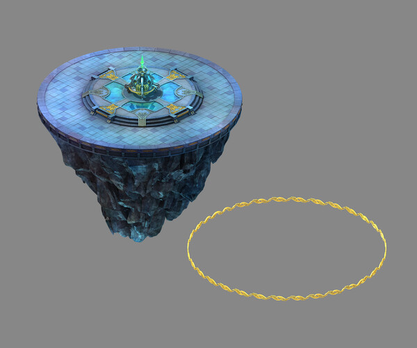 ArtStation - Moon City - Round Platform 02 | Game Assets