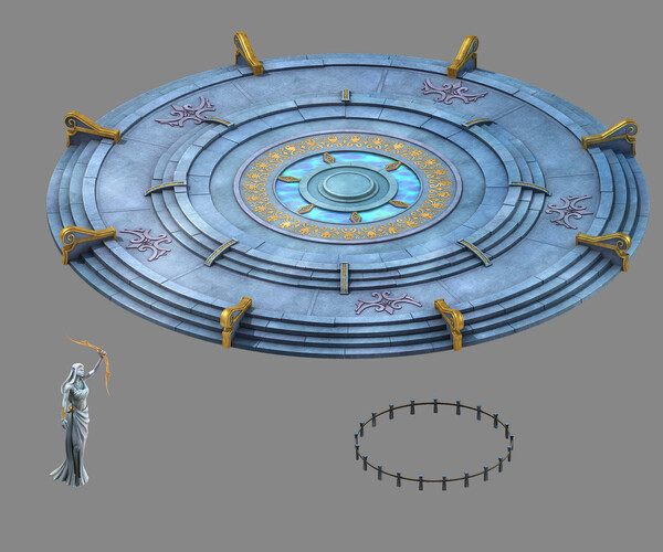 ArtStation - Moon City - Round Platform 04 | Game Assets