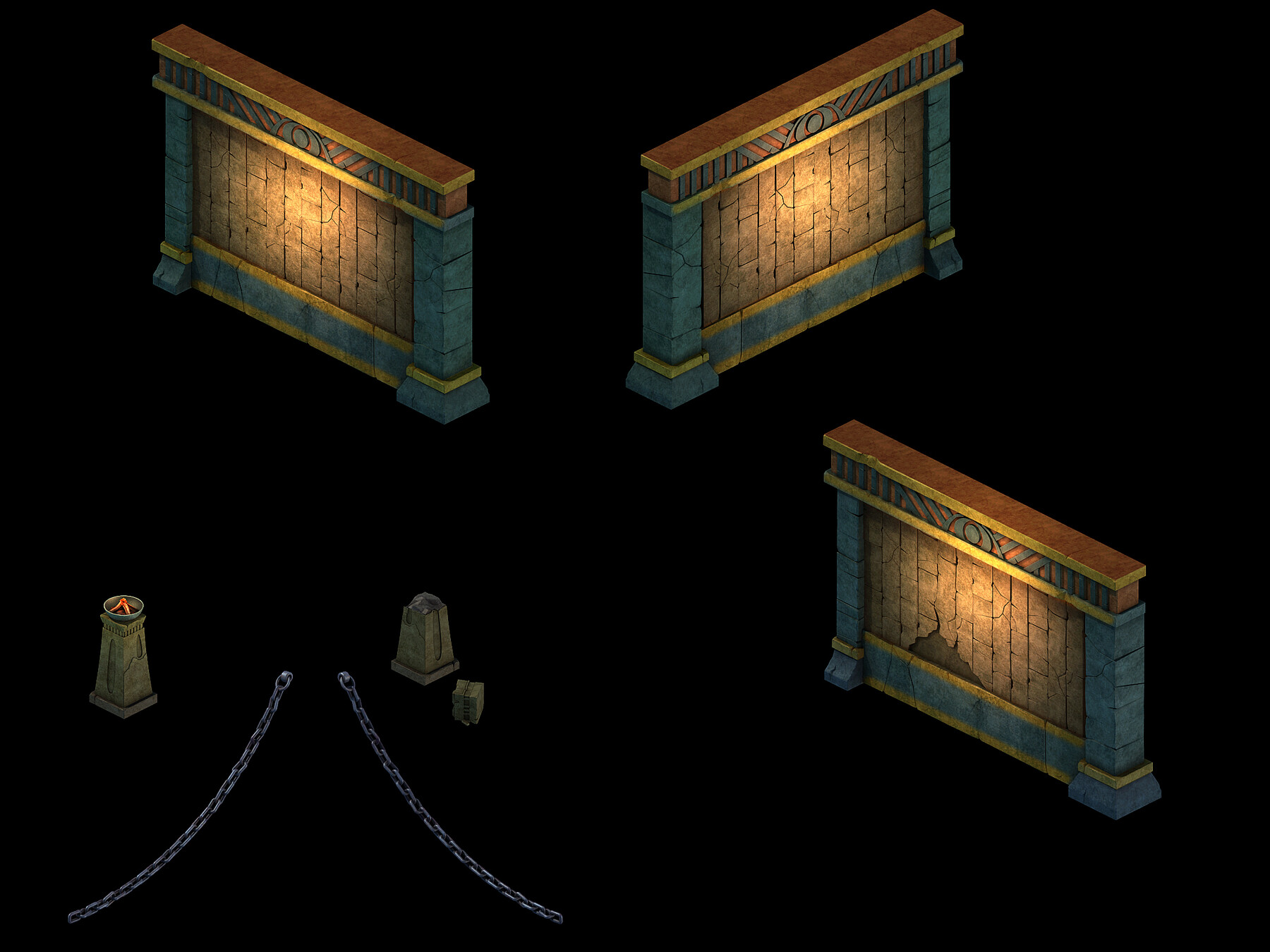 ArtStation - Funeral Place - Wall 01 | Game Assets