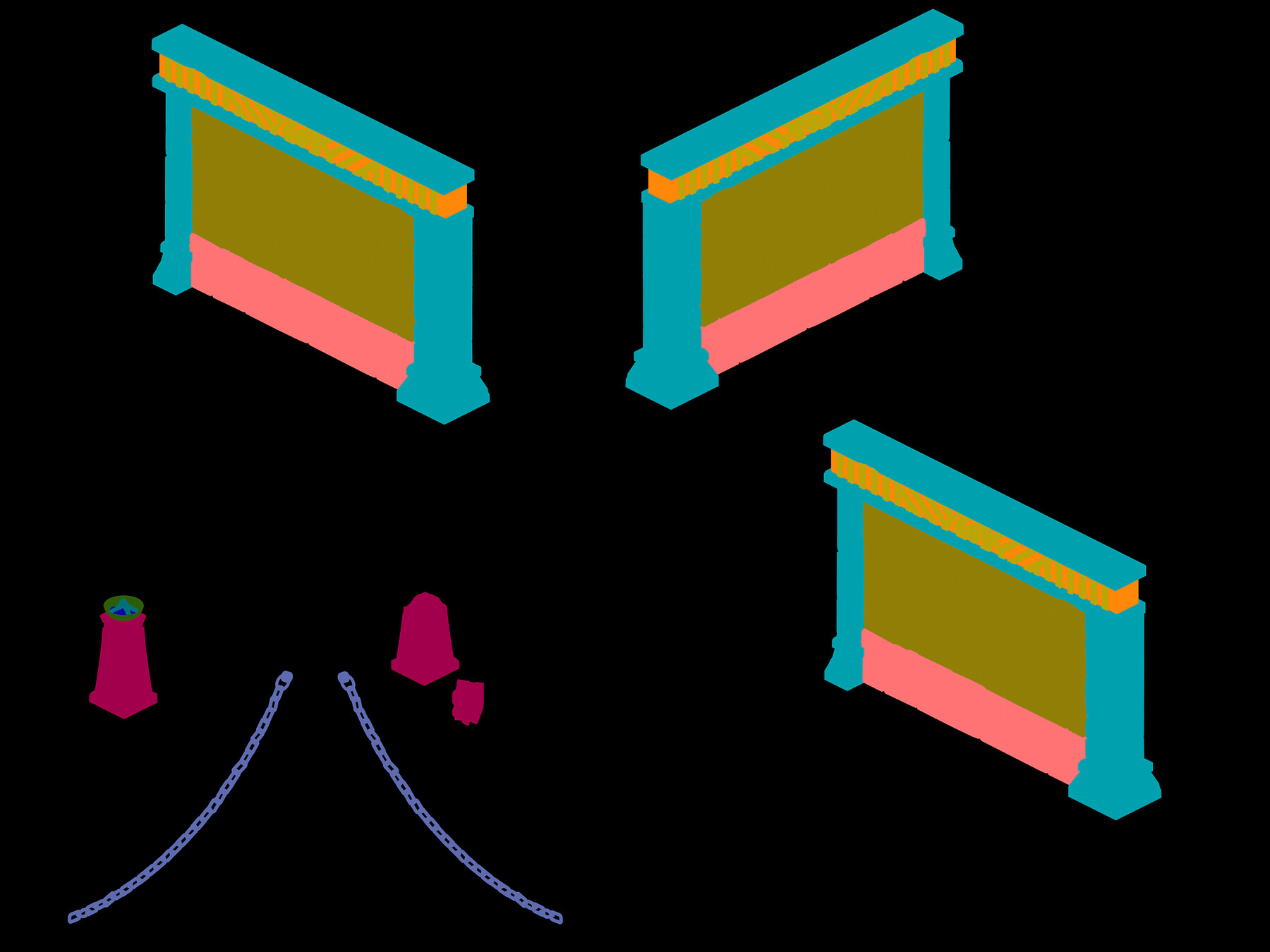 ArtStation - Funeral Place - Wall 01 | Game Assets