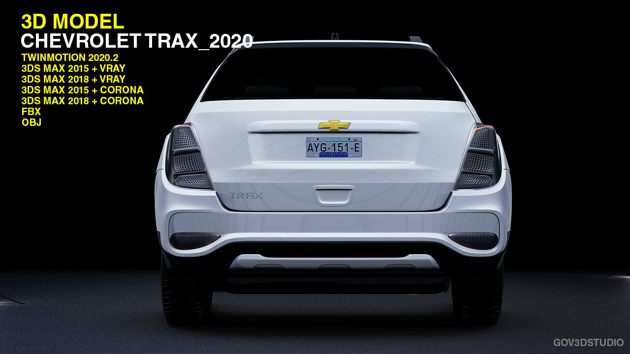 ArtStation - Chevrolet Trax 2020 - 3D Model. Twinmotion, Max, Vray ...