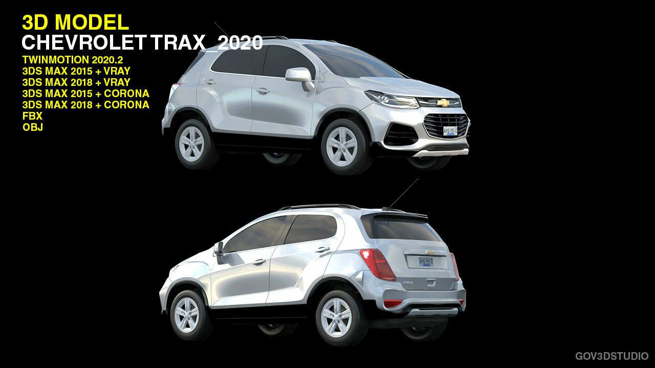 ArtStation - Chevrolet Trax 2020 - 3D Model. Twinmotion, Max, Vray ...