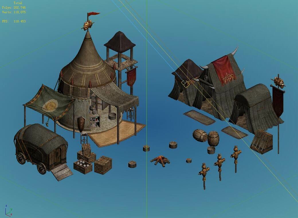 ArtStation - War - Barracks - Tents 63 | Game Assets