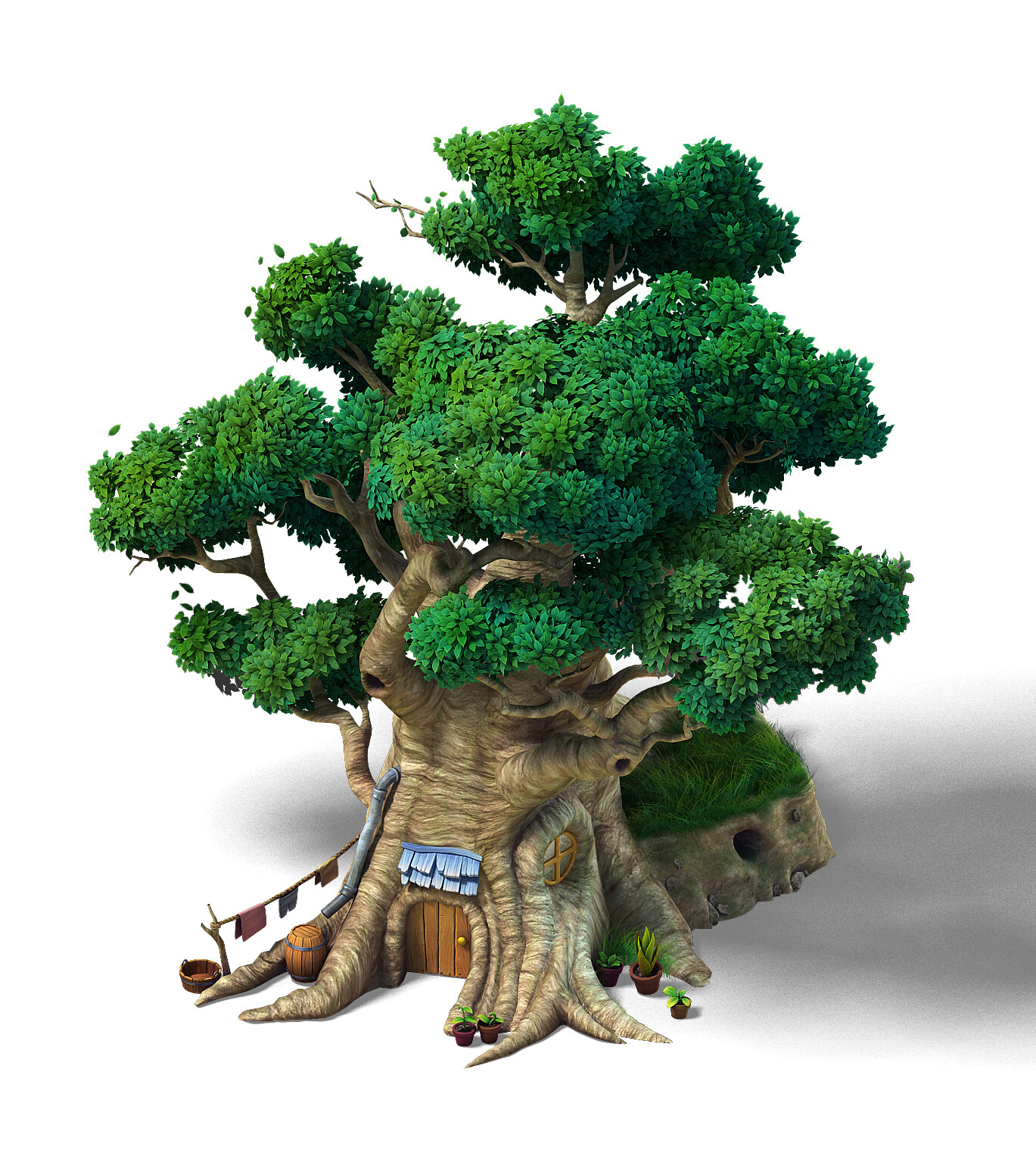 ArtStation - Plant - Tree House - Building 03 | Game Assets