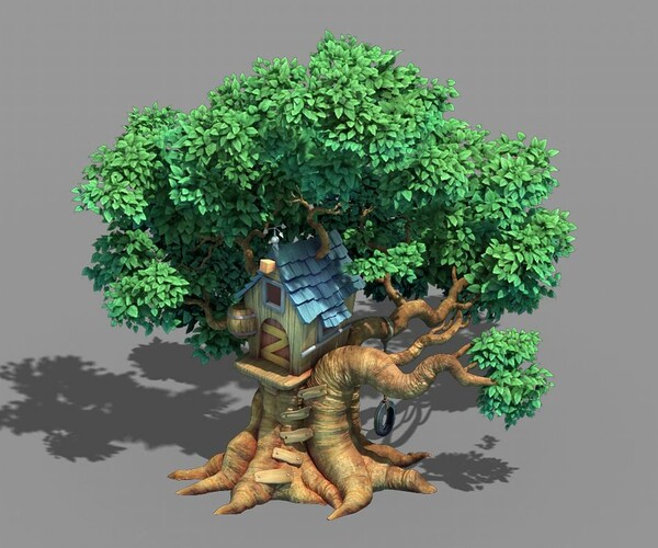 ArtStation - Plant - Tree House - Building 04 | Game Assets
