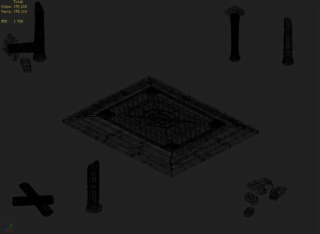 ArtStation - Underground Palace - Terrace Column 01 | Game Assets