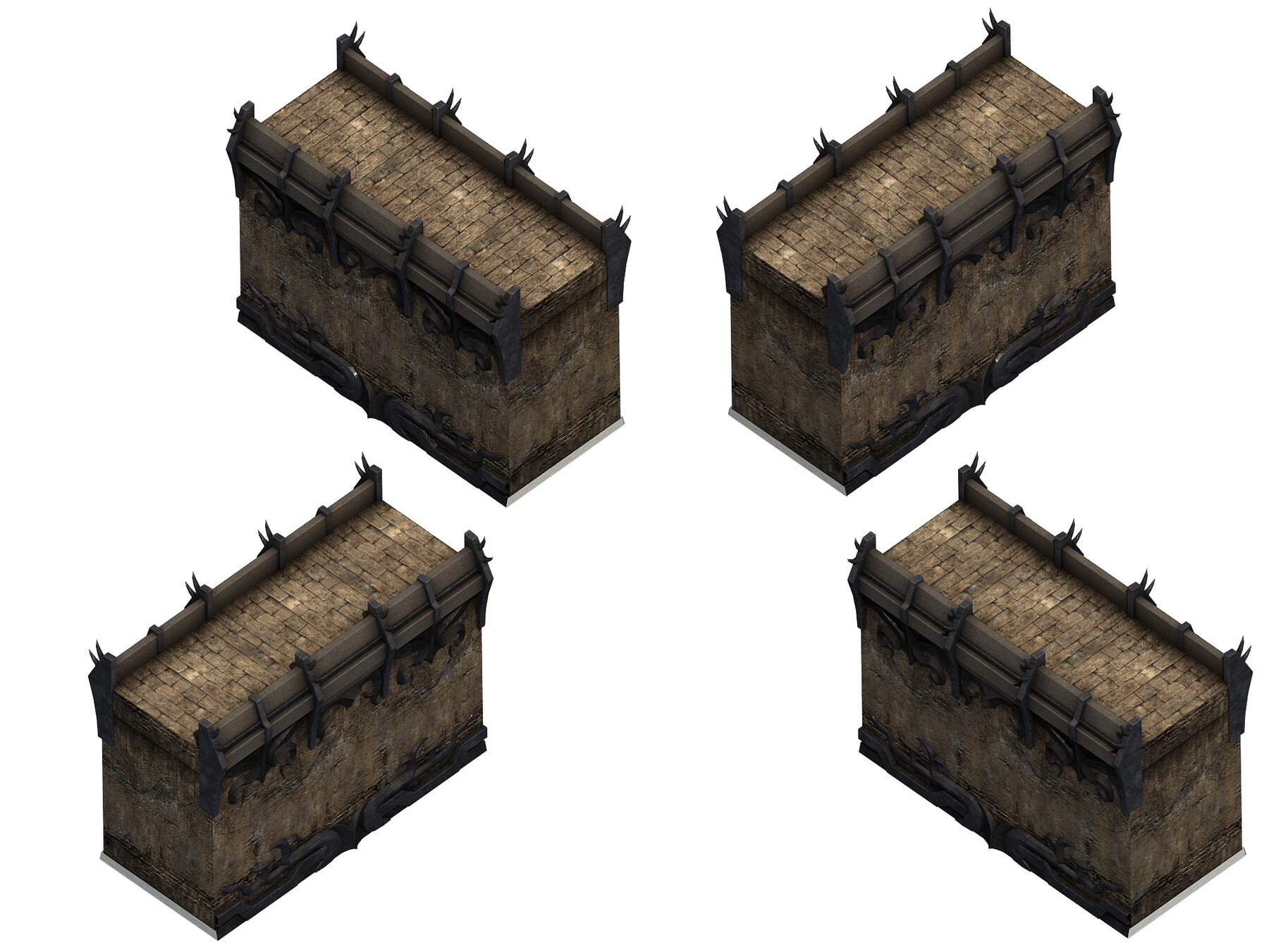 ArtStation - Hell - City Wall 06 | Game Assets