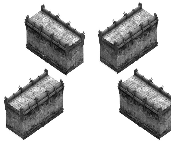 ArtStation - Hell - City Wall 06 | Game Assets