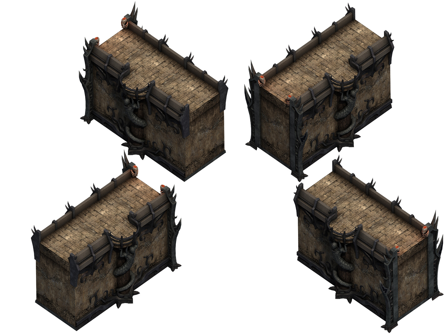 ArtStation - Hell - City Wall 07 | Game Assets