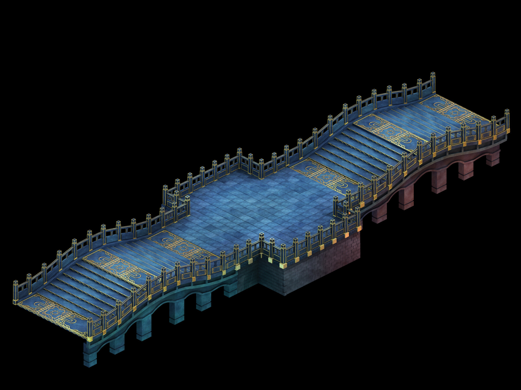 ArtStation - Hell Building - Naihou Bridge 02 | Game Assets