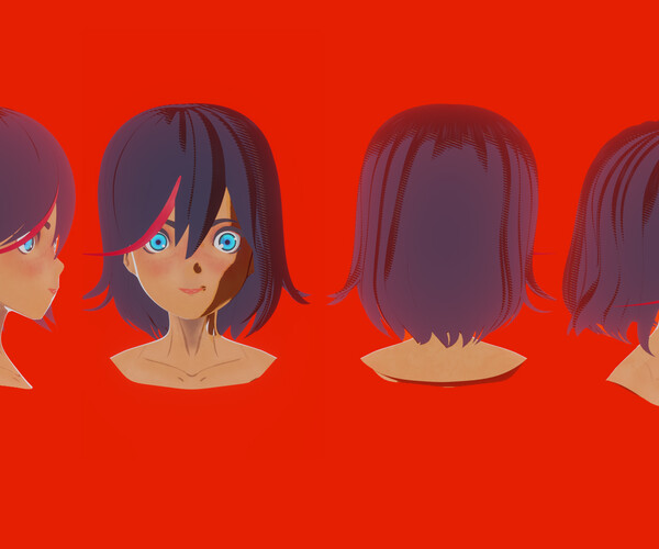 ArtStation - Hair Pack (10 models) | Game Assets