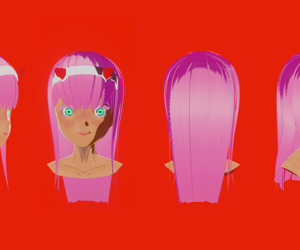 ArtStation - Hair Pack (10 models) | Game Assets