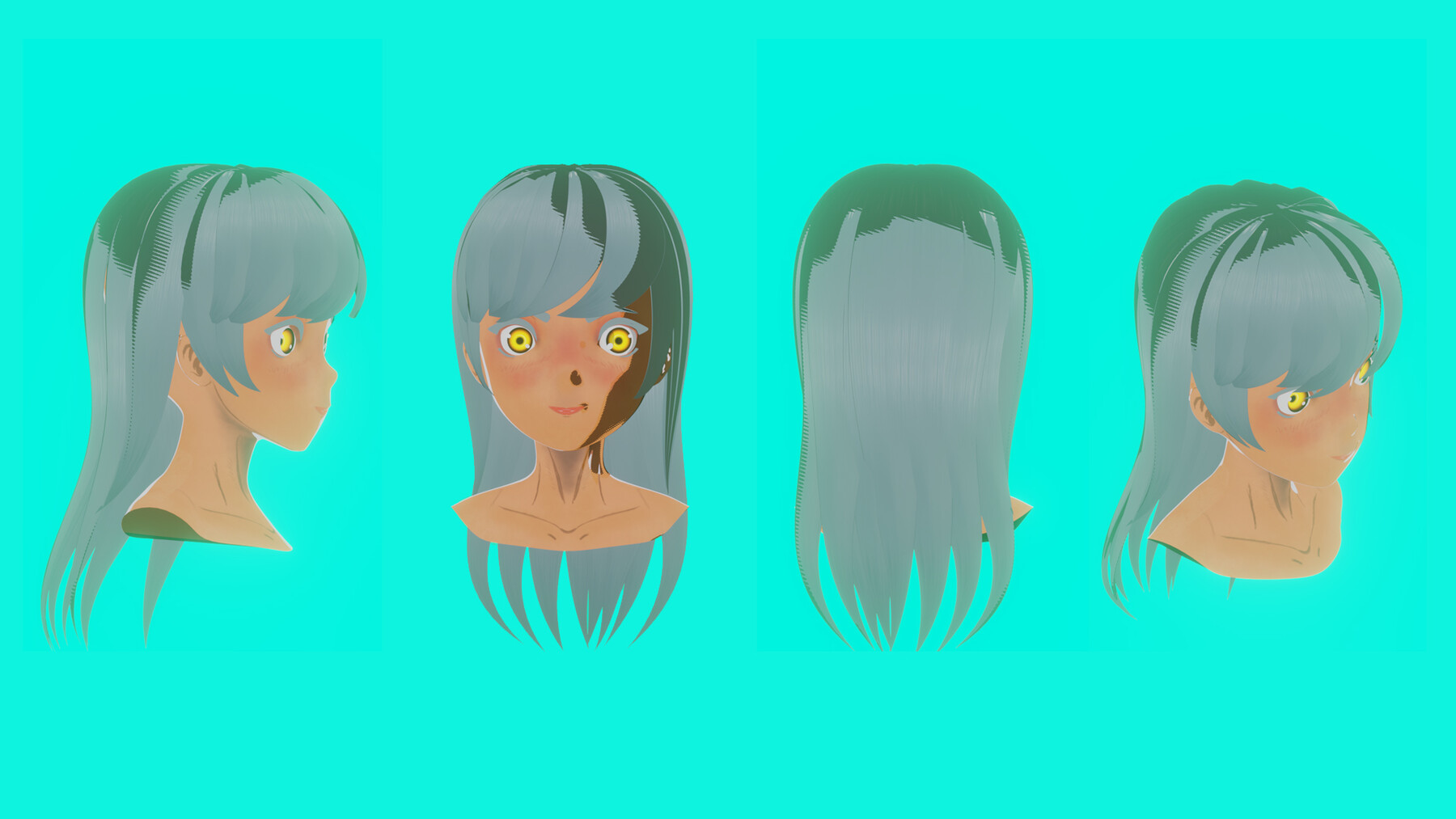 ArtStation - Hair Pack (10 models) | Game Assets