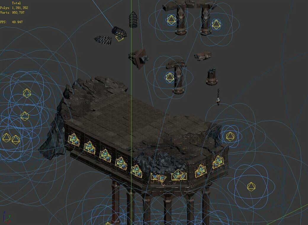 ArtStation - Devil Cloister - Platform Pillar Cage 02 | Game Assets