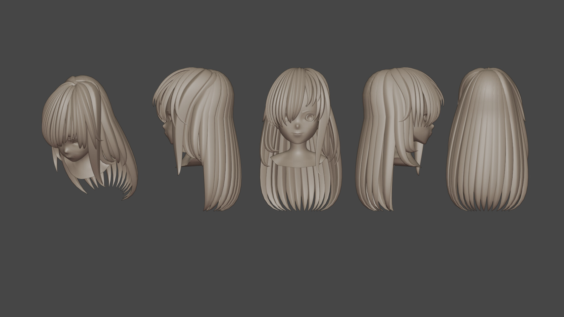 ArtStation - Hair Pack (10 models) | Game Assets