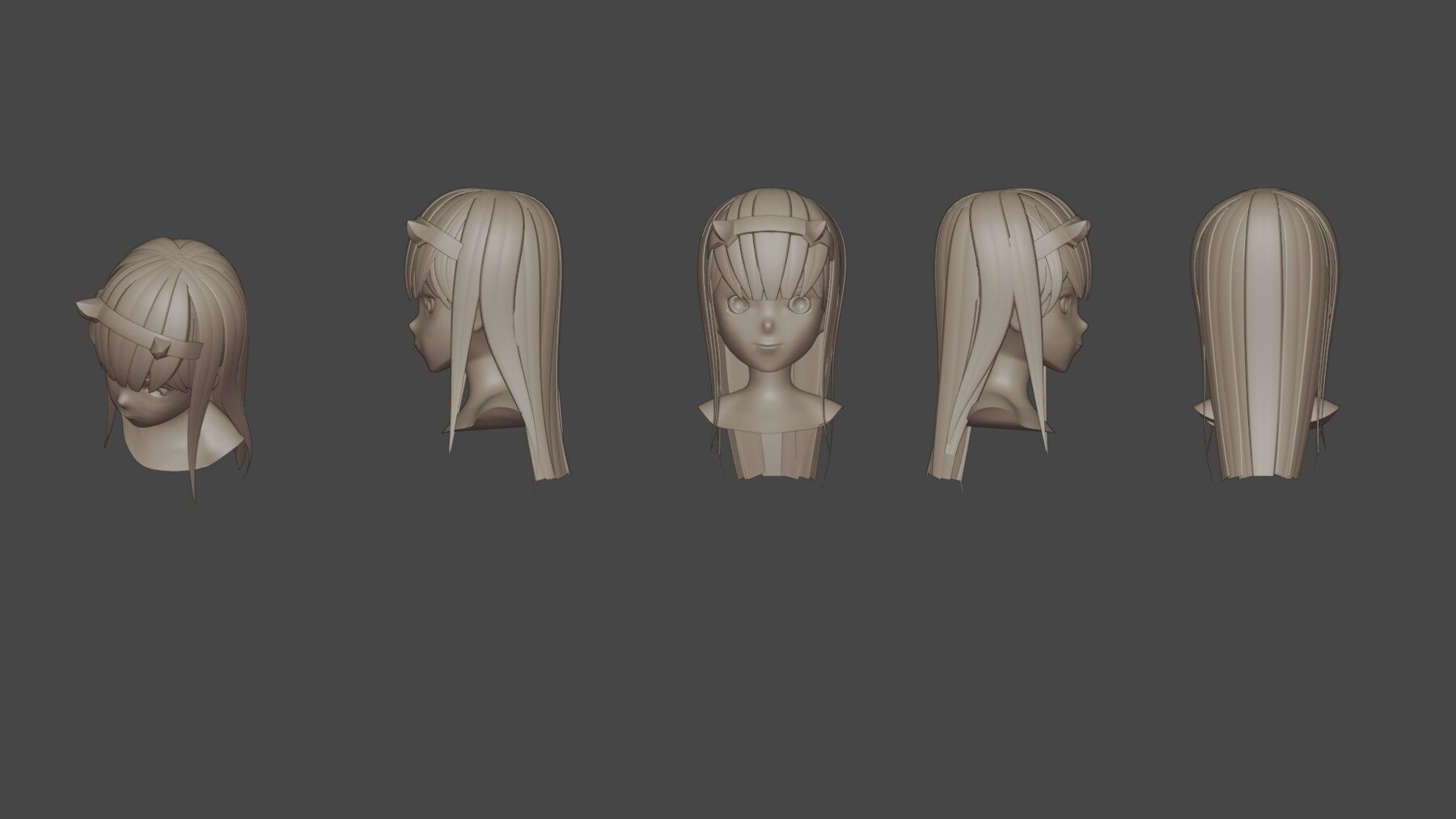 ArtStation - Hair Pack (10 models) | Game Assets