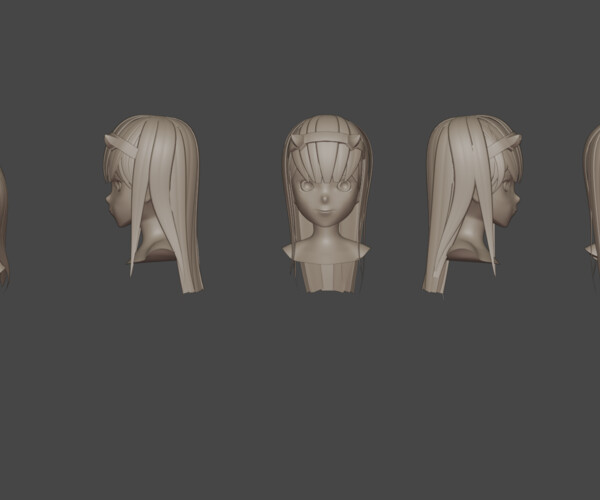 ArtStation - Hair Pack (10 models) | Game Assets