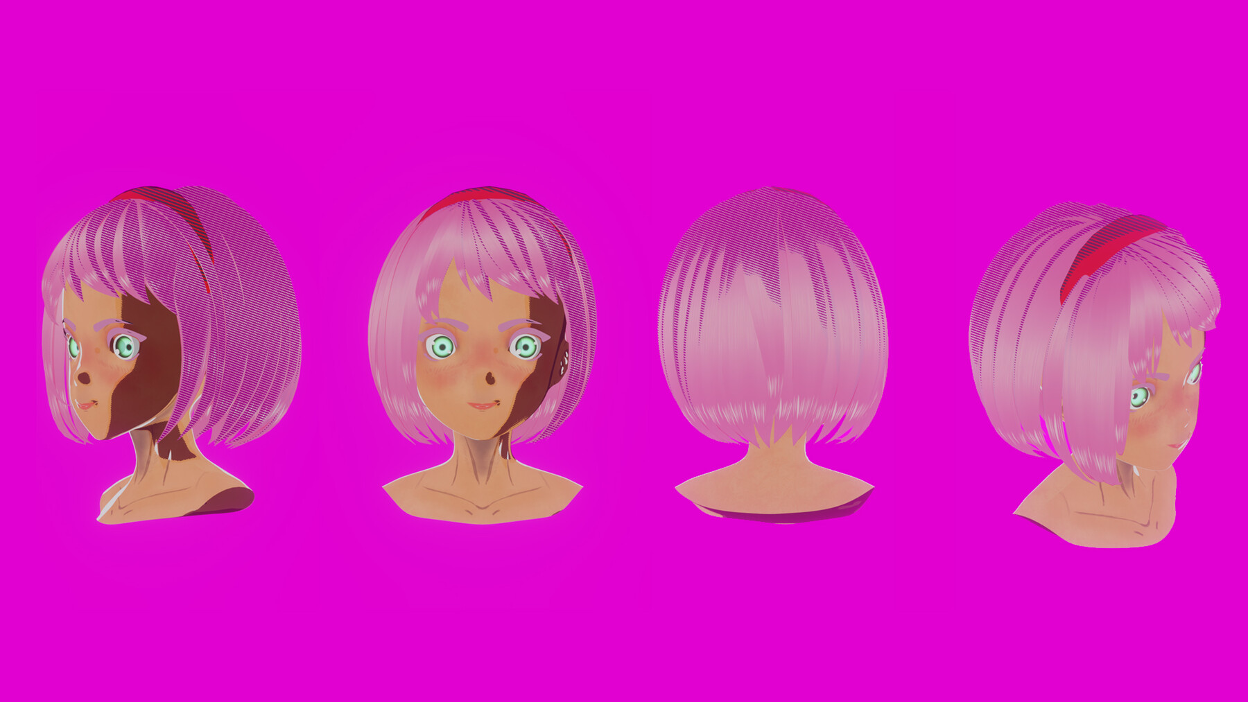 ArtStation - Hair Pack (10 models) | Game Assets