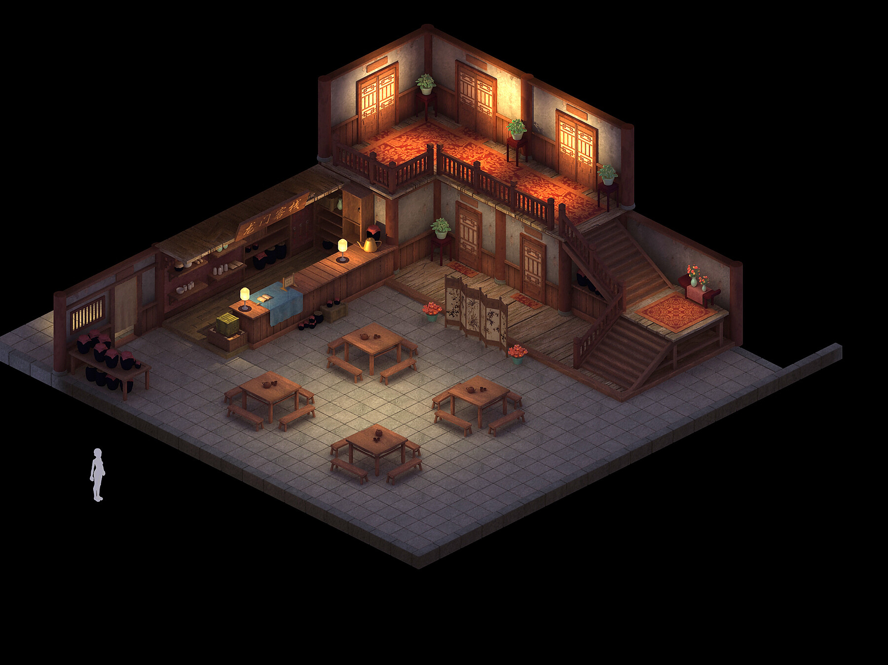 ArtStation - Ancient - Dragon Gate Inn | Game Assets