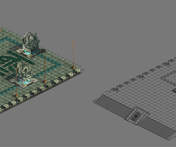 ArtStation - Square - Mythical Table 32 | Game Assets