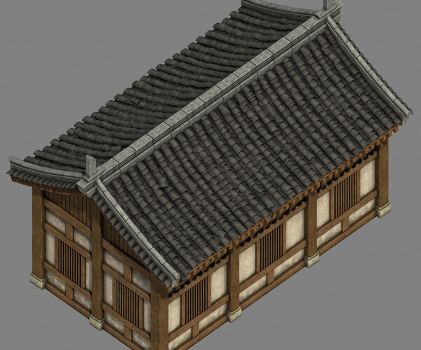 ArtStation - Han Dynasty Architecture - House 063 | Game Assets
